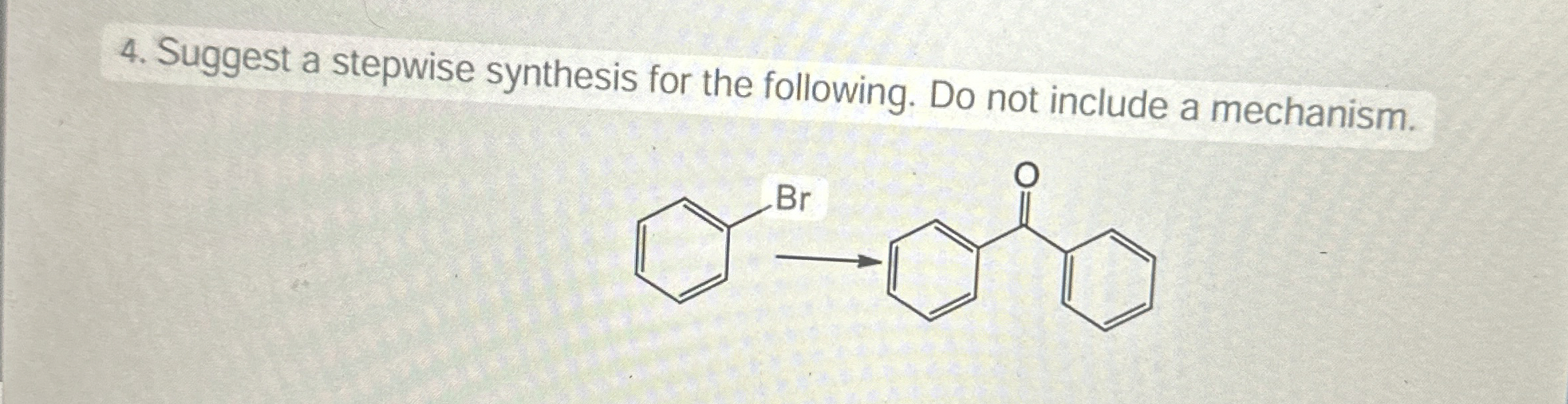 Solved Suggest a stepwise synthesis for the following. Do | Chegg.com