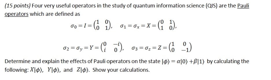 Solved (15 ﻿points) ﻿Four very useful operators in the study | Chegg.com