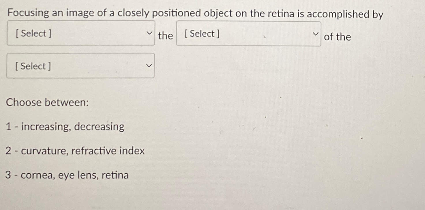 Solved Focusing an image of a closely positioned object on | Chegg.com
