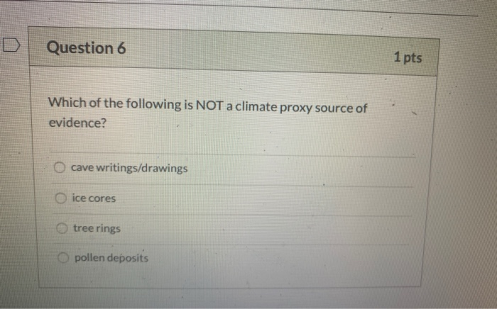 Solved Question 6 1 pts Which of the following is NOT a | Chegg.com