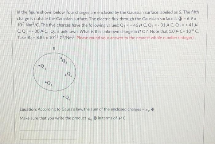 Solved In the figure shown below.four charges are enclosed | Chegg.com
