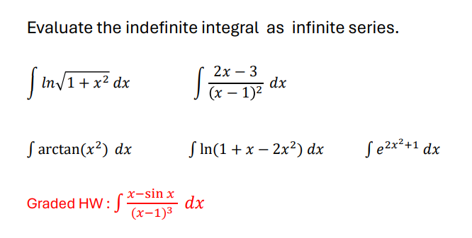 Solved Evaluate the indefinite integral as infinite | Chegg.com