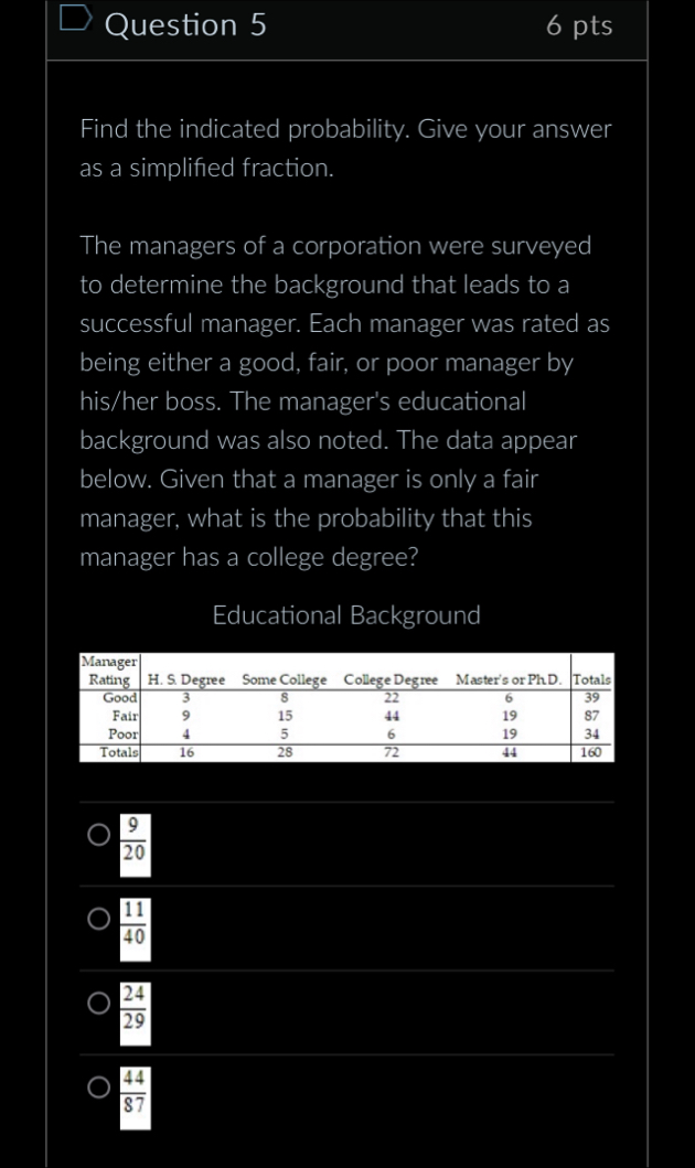 Solved Question 56 ﻿ptsFind the indicated probability. Give | Chegg.com