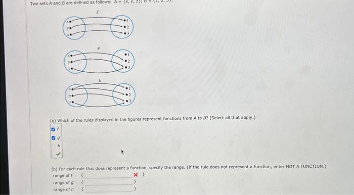Solved Two sets A and B are defined as follows: | Chegg.com