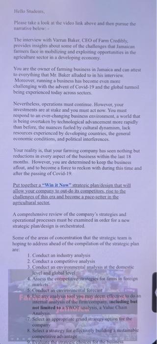 Solved Hello Stubbezis. Mense take a look at the video link | Chegg.com