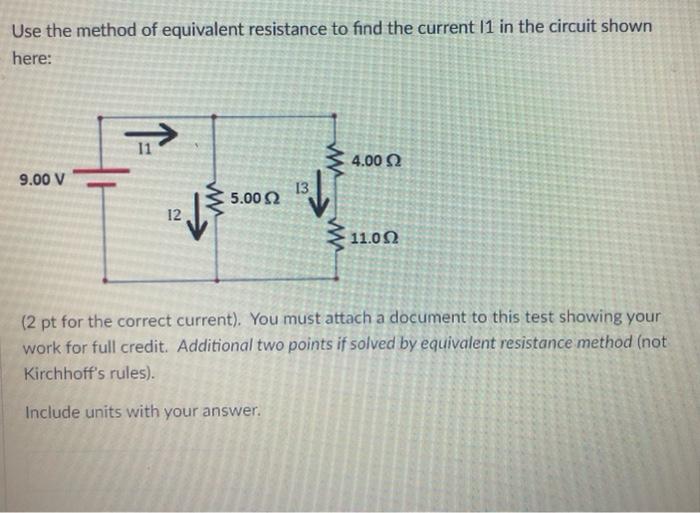 Solved Use the method of equivalent resistance to find the | Chegg.com