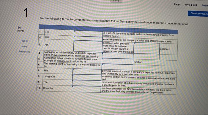 Solved Sved Help Save & Exit Sub 1 Check my work Use the | Chegg.com