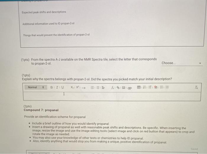 Solved Data And Report Submission - NMR Spectroscopy (28pts) | Chegg.com