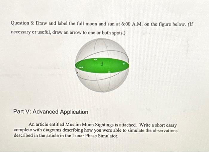 NAAP - Lunar Phase Simulator 7/11Rising, Setting, and | Chegg.com