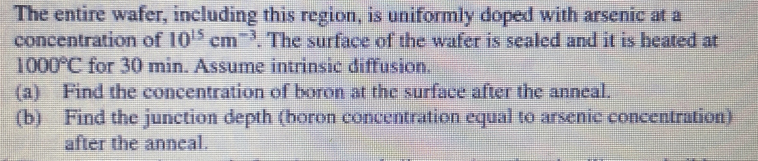 Solved The entire wafer, including this region, is uniformly | Chegg.com