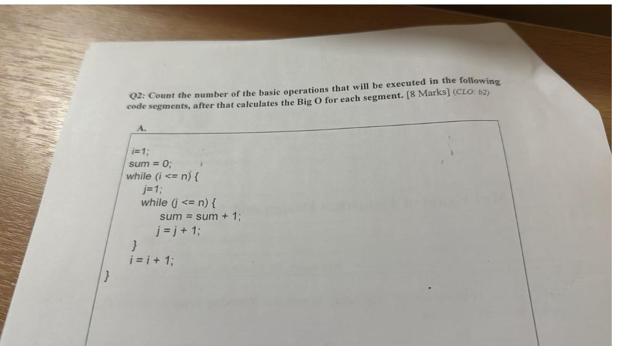 Solved Q2: Count the number of the basic operations that | Chegg.com