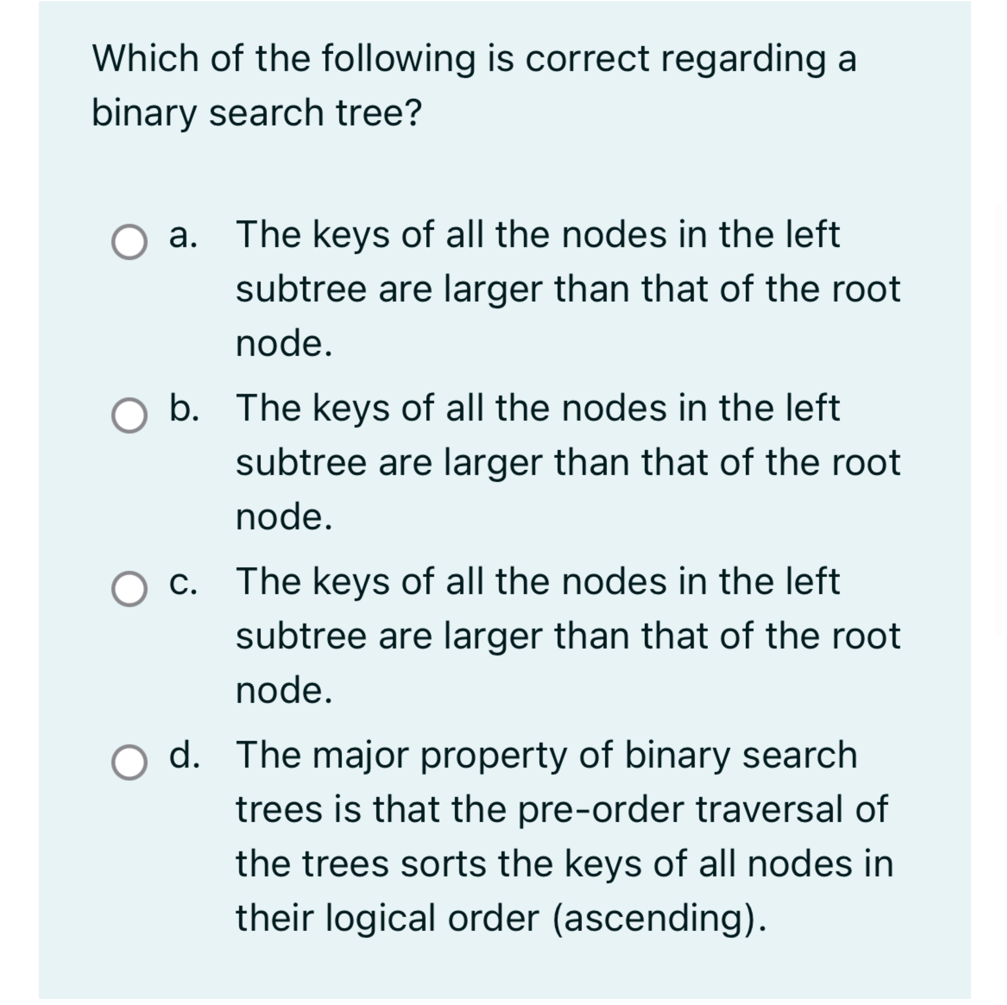 Solved Which of the following is correct regarding abinary | Chegg.com