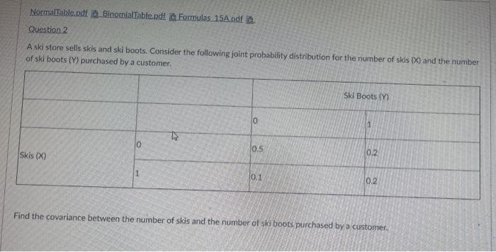Solved NormalTable.pdf BinomialTable ndf Formulas 15A.pdf a | Chegg.com