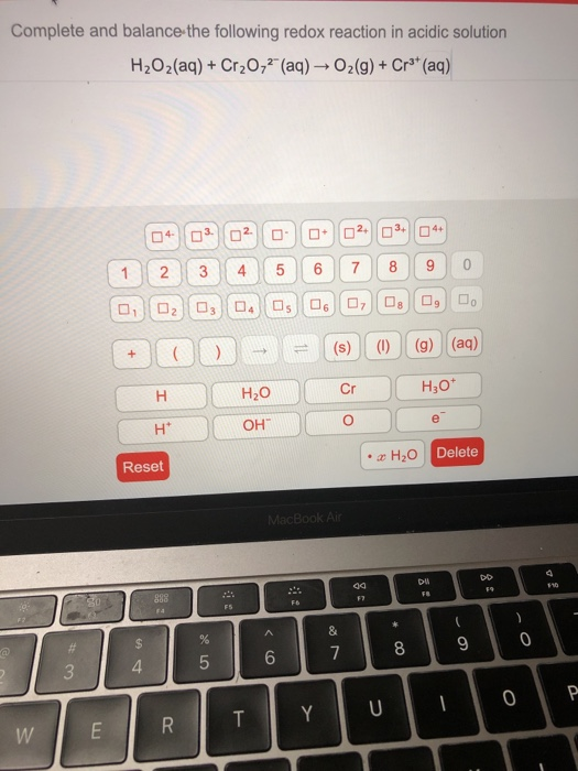 Solved Complete and balance the following redox reaction in | Chegg.com