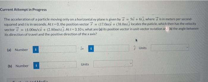 Solved The acceleration of a particle moving only on a | Chegg.com
