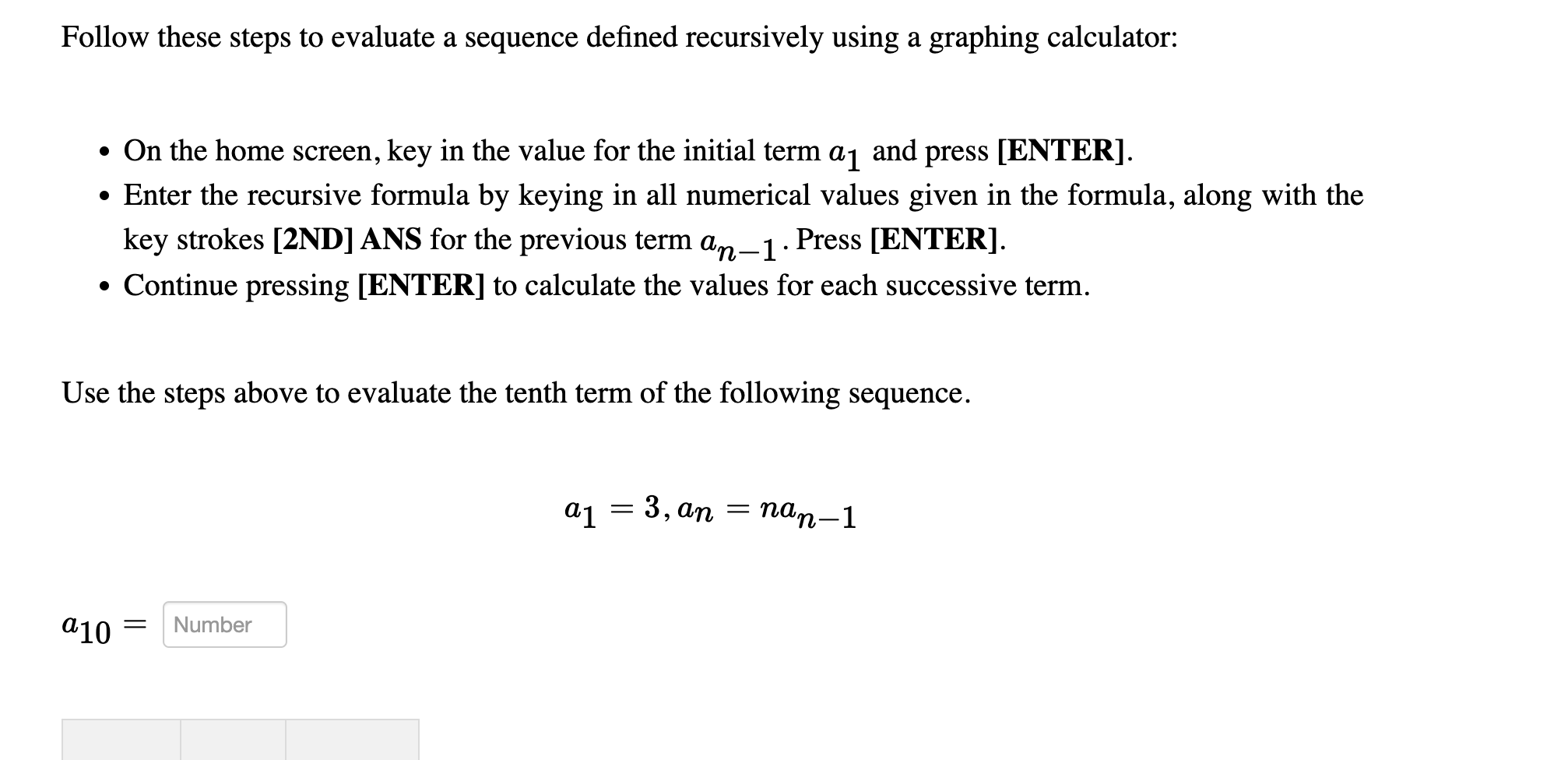 Solved Follow these steps to evaluate a sequence defined | Chegg.com