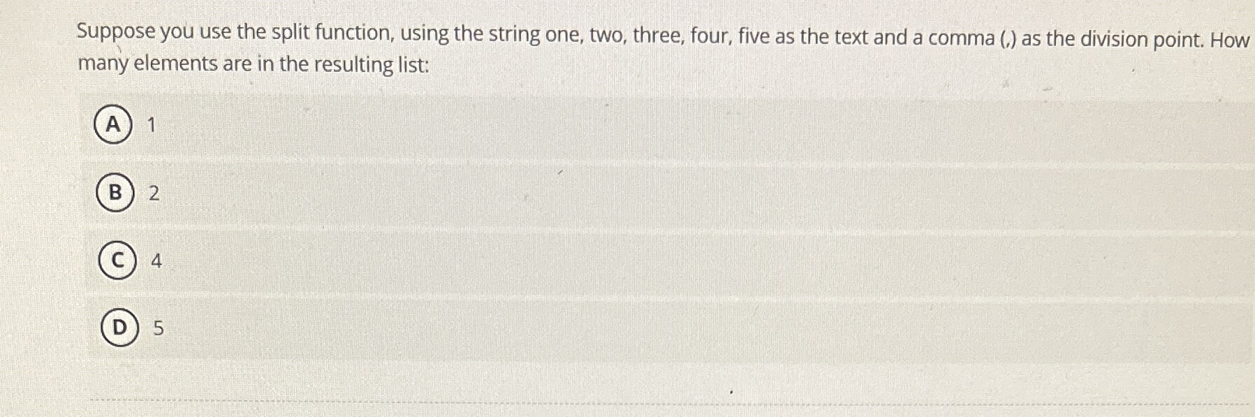 Solved Suppose you use the split function, using the string | Chegg.com