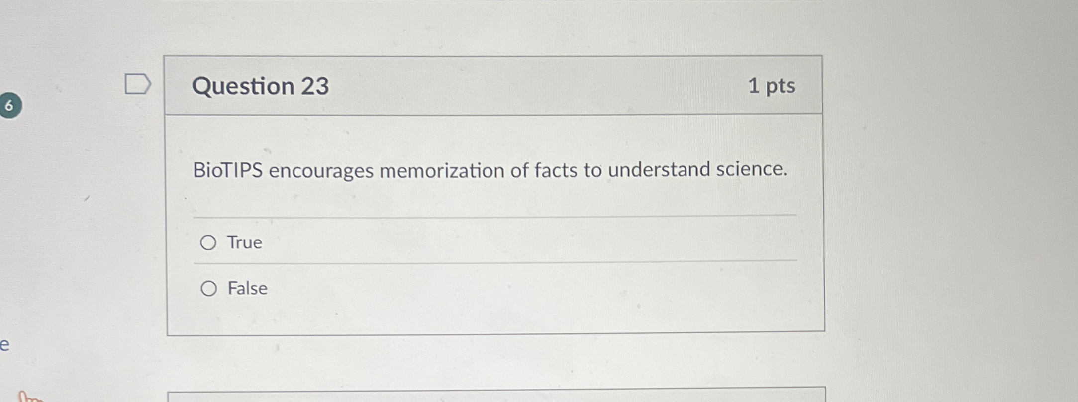 Solved Question 231 ﻿ptsBioTIPS encourages memorization of | Chegg.com
