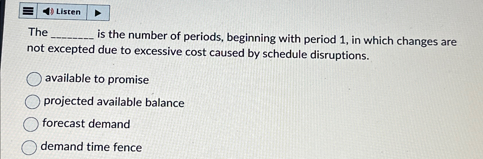 Solved ListenThe q, ﻿is the number of periods, beginning | Chegg.com