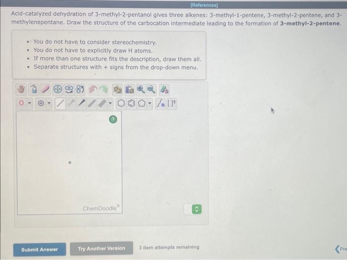 Solved Acid-catalyzed dehydration of 3-methyl-2-pentanol | Chegg.com