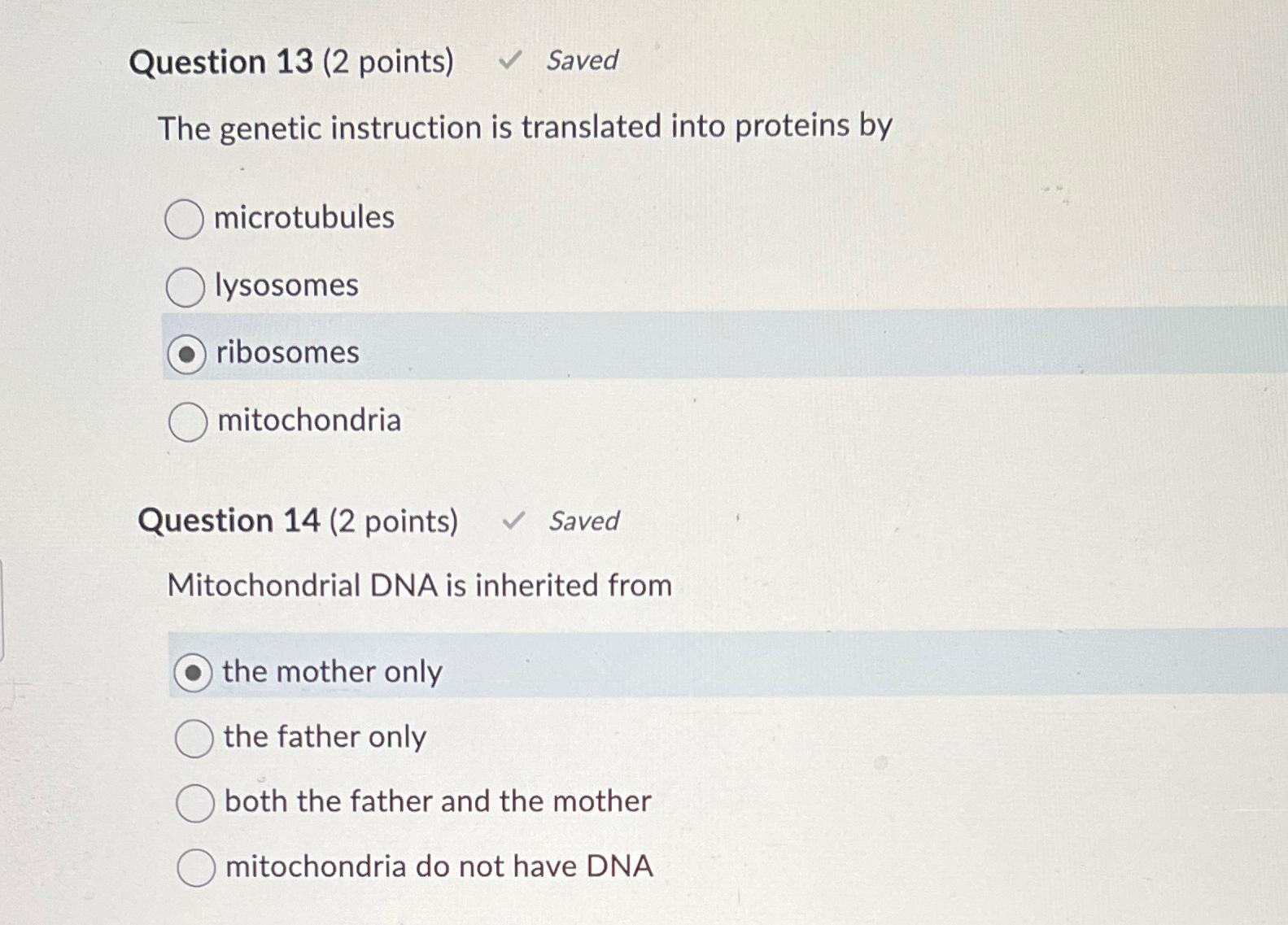 Solved Question 13 (2 points) SavedThe genetic | Chegg.com Solved Question 13 (2 points) SavedThe genetic | Chegg.com