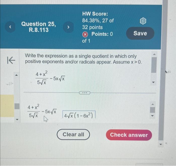 Solved Write the expression as a single quotient in which | Chegg.com