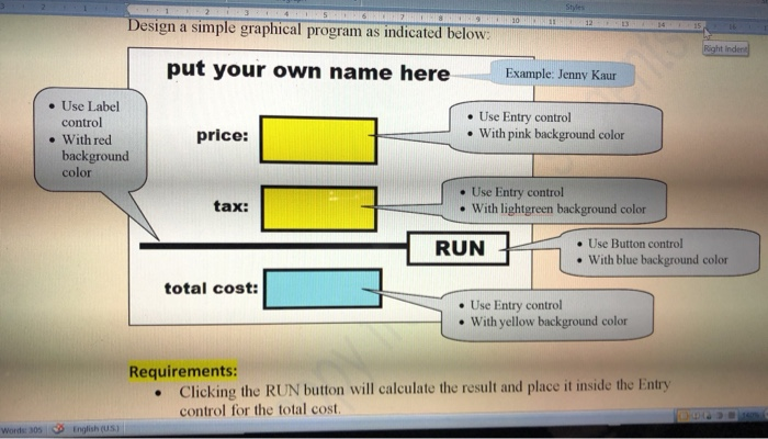Solved 10 12 Design a simple graphical program as indicated | Chegg.com