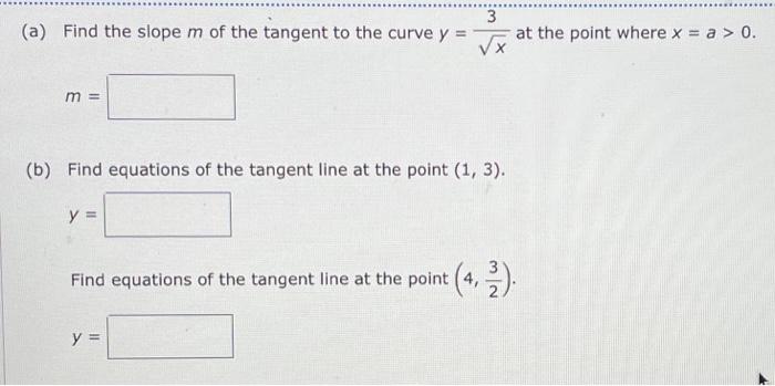 Solved (a) Find the slope m of the tangent to the curve y=x3 | Chegg.com