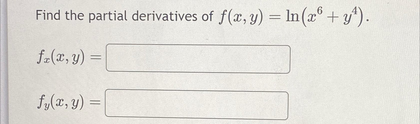 Solved Find the partial derivatives of | Chegg.com