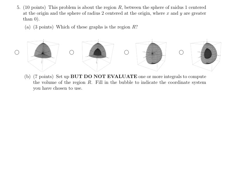 Solved (10 ﻿points) ﻿This problem is about the region R, | Chegg.com