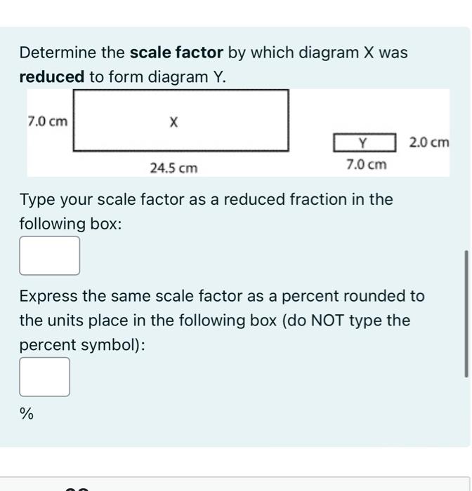 Determine the scale factor by which diagram X was | Chegg.com