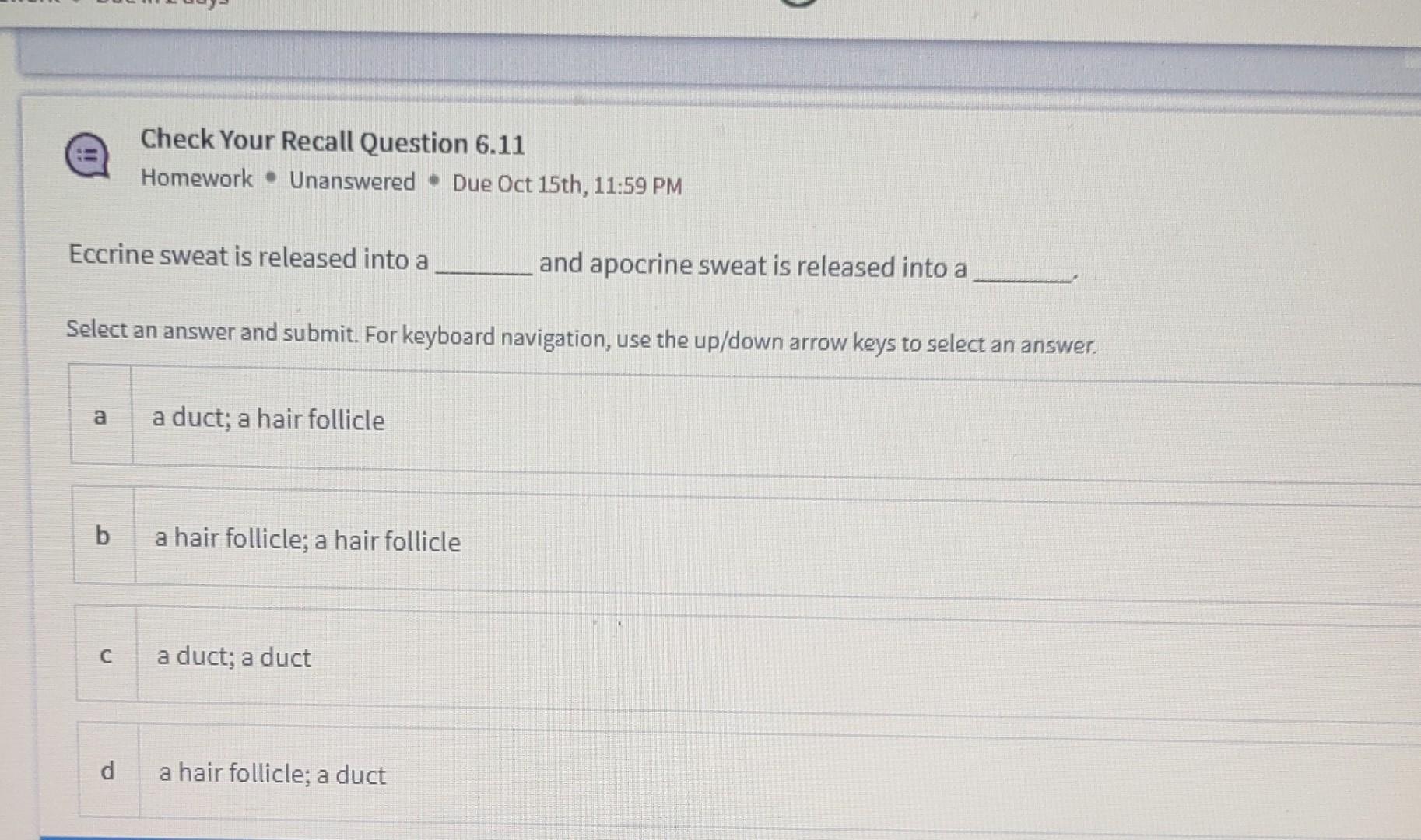 Solved Check Your Recall Question 6.11 Homework - Unanswered | Chegg.com