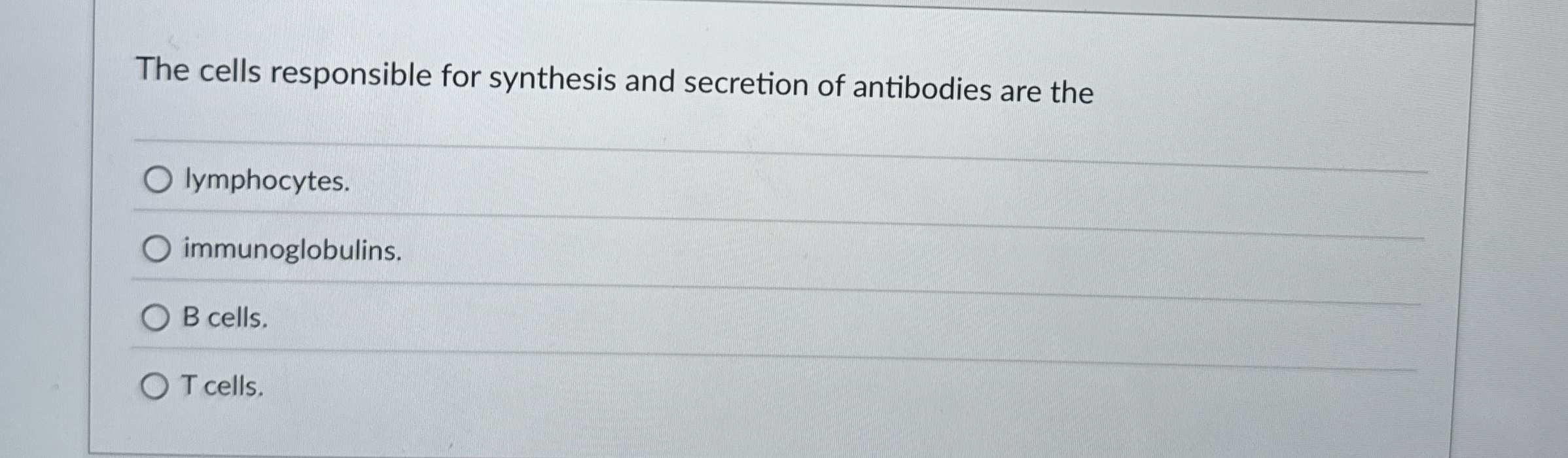 Solved The cells responsible for synthesis and secretion of | Chegg.com