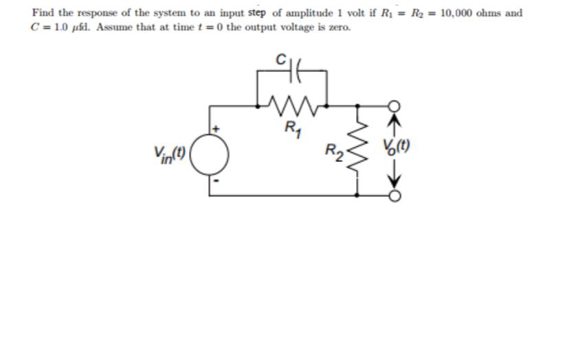 Solved Find the response of the system to an input step of | Chegg.com