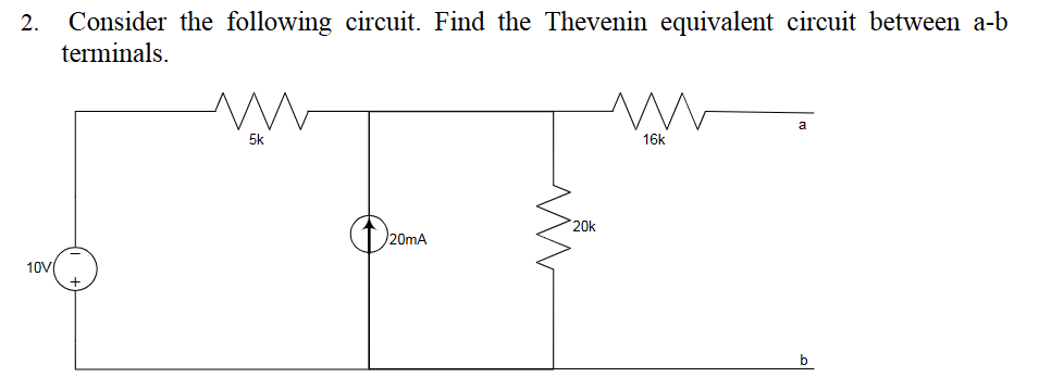 Solved Find the Thevenin equivalent circuit between a-b | Chegg.com