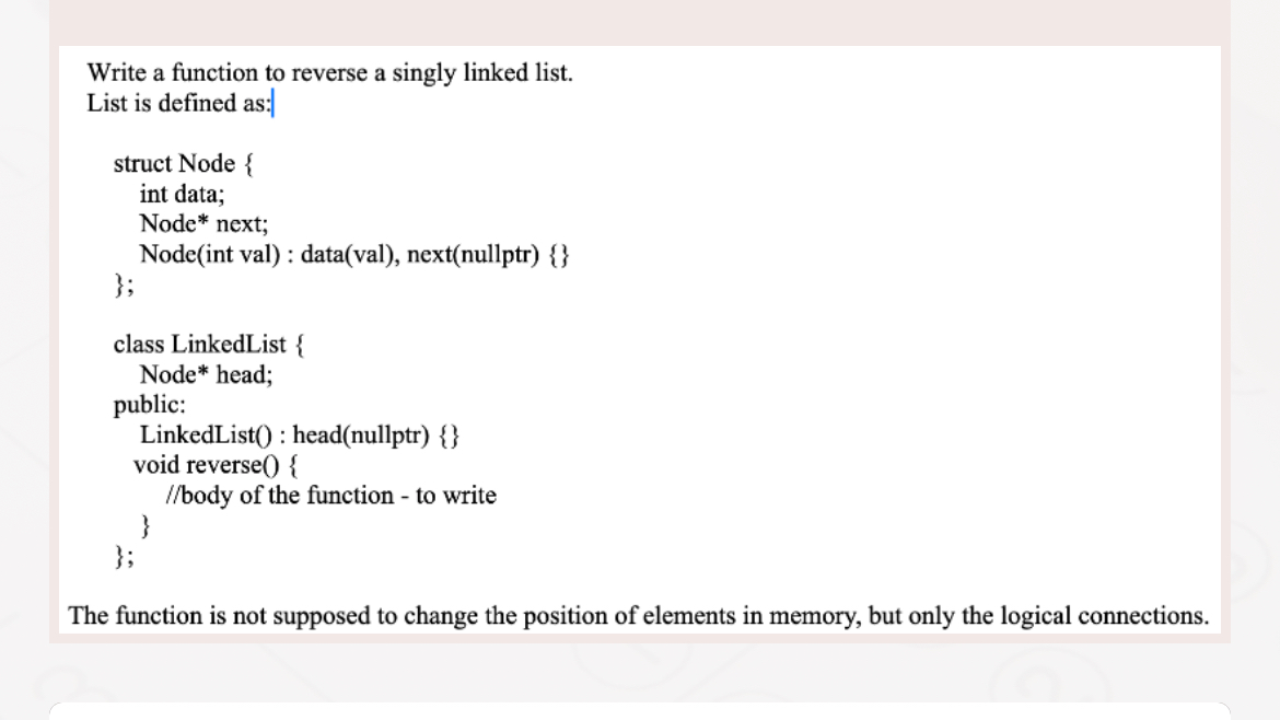 Write a function to reverse a singly linked list.List | Chegg.com