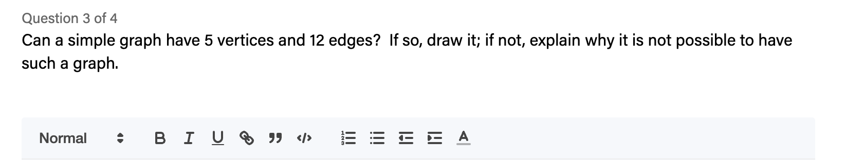 Solved Question 3 ﻿of 4Can a simple graph have 5 ﻿vertices | Chegg.com