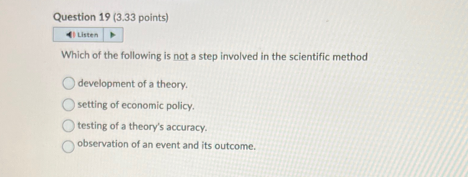 Solved Question 19 ( 3.33 ﻿points)Which of the following is | Chegg.com
