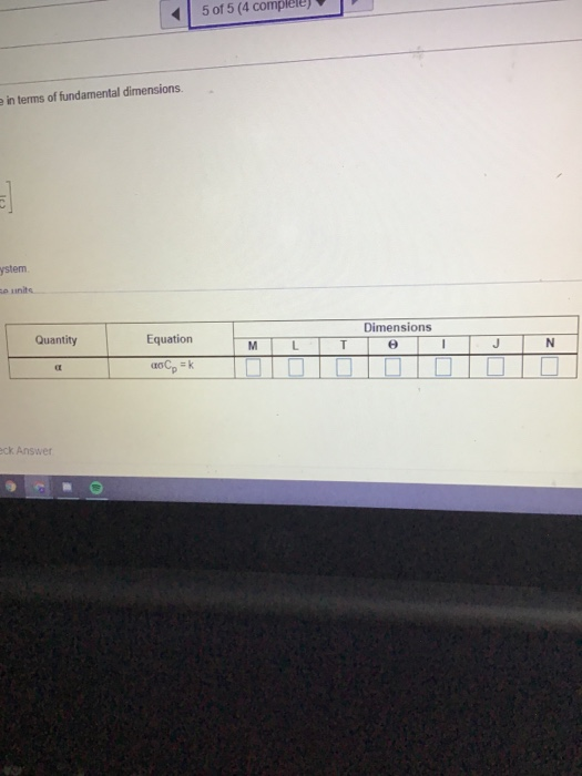5 of 5 (4 complete in terms of fundamental dimensions | Chegg.com
