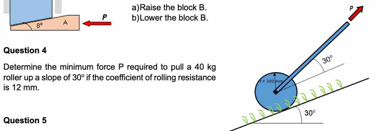 Solved Determine the minimum force P ﻿required to pull a | Chegg.com