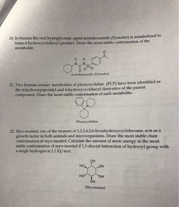 Solved 20. In human the oral hypoglycemic agent | Chegg.com