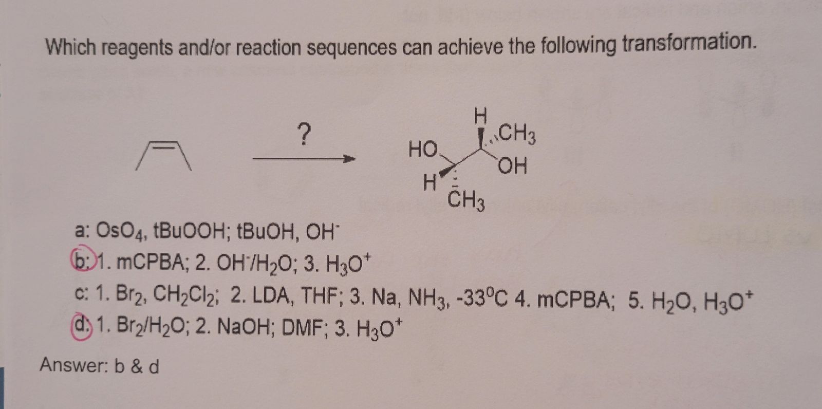 Solved Which reagents and/or reaction sequences can achieve | Chegg.com