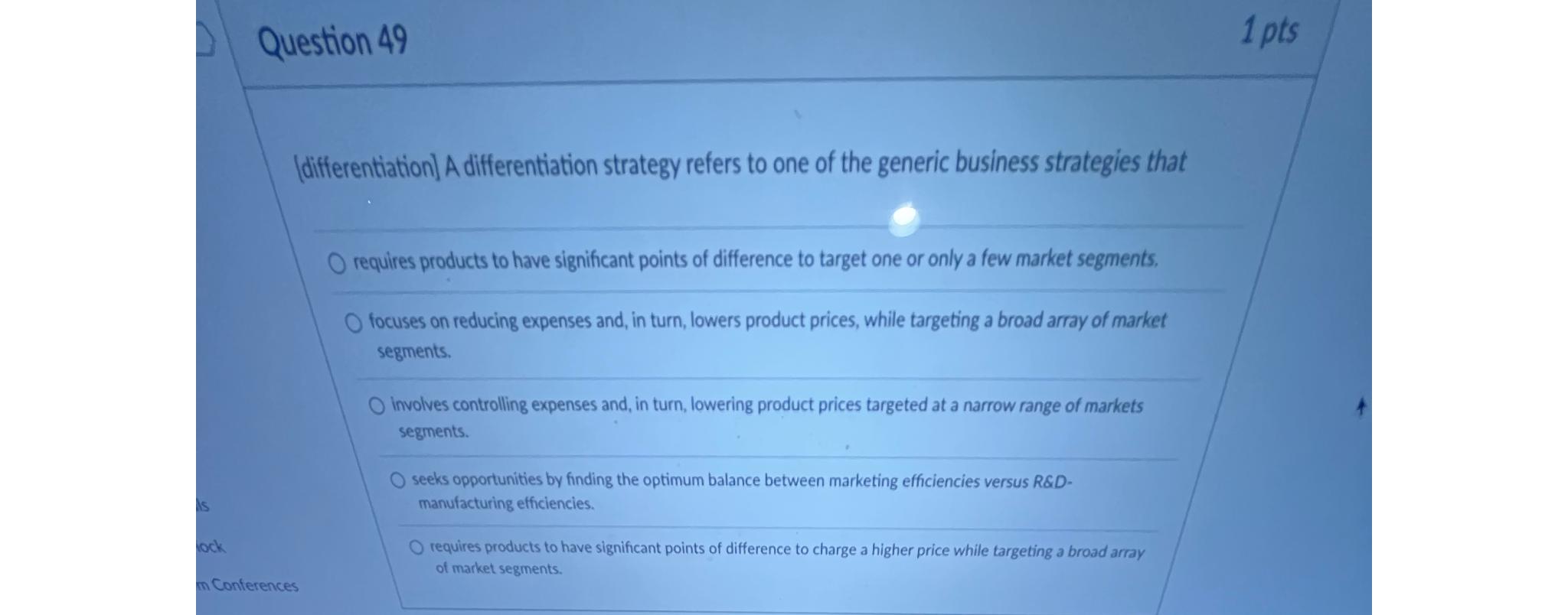 Solved Question 491pts[differentiation] ﻿A differentiation | Chegg.com