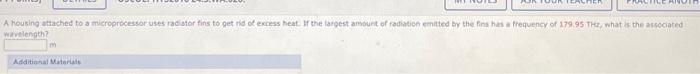 Solved A housing attached to a microprocessor uses radiator | Chegg.com