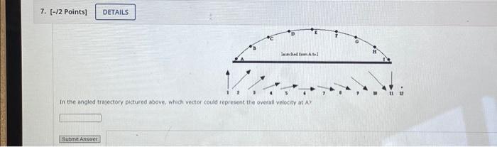 Solved 7. [−/2 Points ] DETAILS In the angled trajectory | Chegg.com