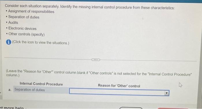 Solved Consider each situation separately. Identify the | Chegg.com
