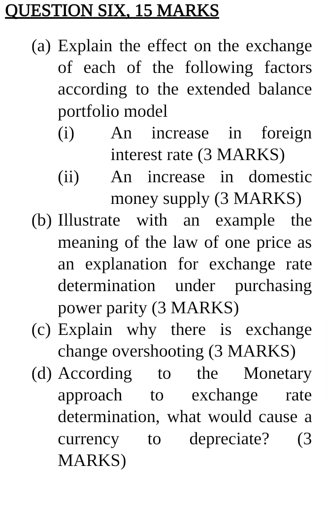 Solved QUESTION FIVE , 15 MARKS Write brief notes on any 5 | Chegg.com