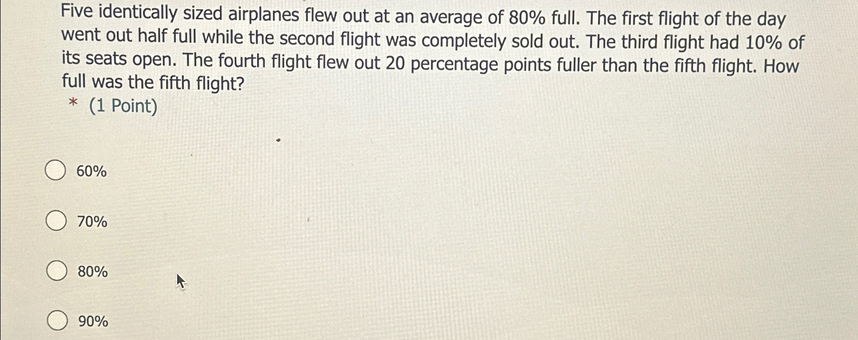 Solved Five identically sized airplanes flew out at an | Chegg.com