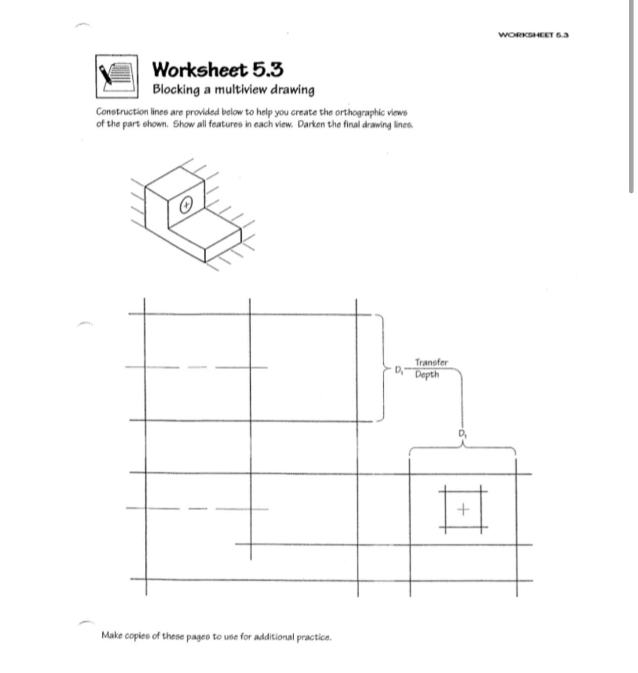 Solved WORKSHET 6.3Worksheet 5.3Blocking a multiview | Chegg.com
