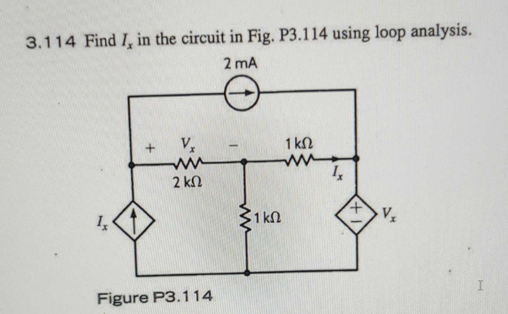 Solved 3.114 Find I, in the circuit in Fig. P3.114 using | Chegg.com